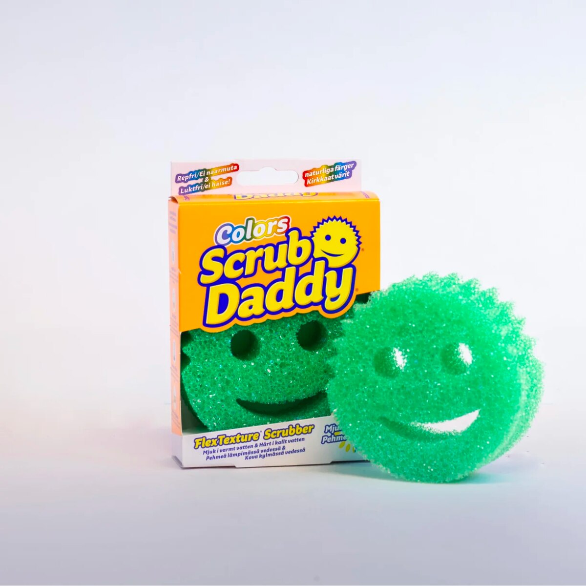Burete Scrub Daddy Colors, Verde, 10 x 10 cm - eMAG.ro