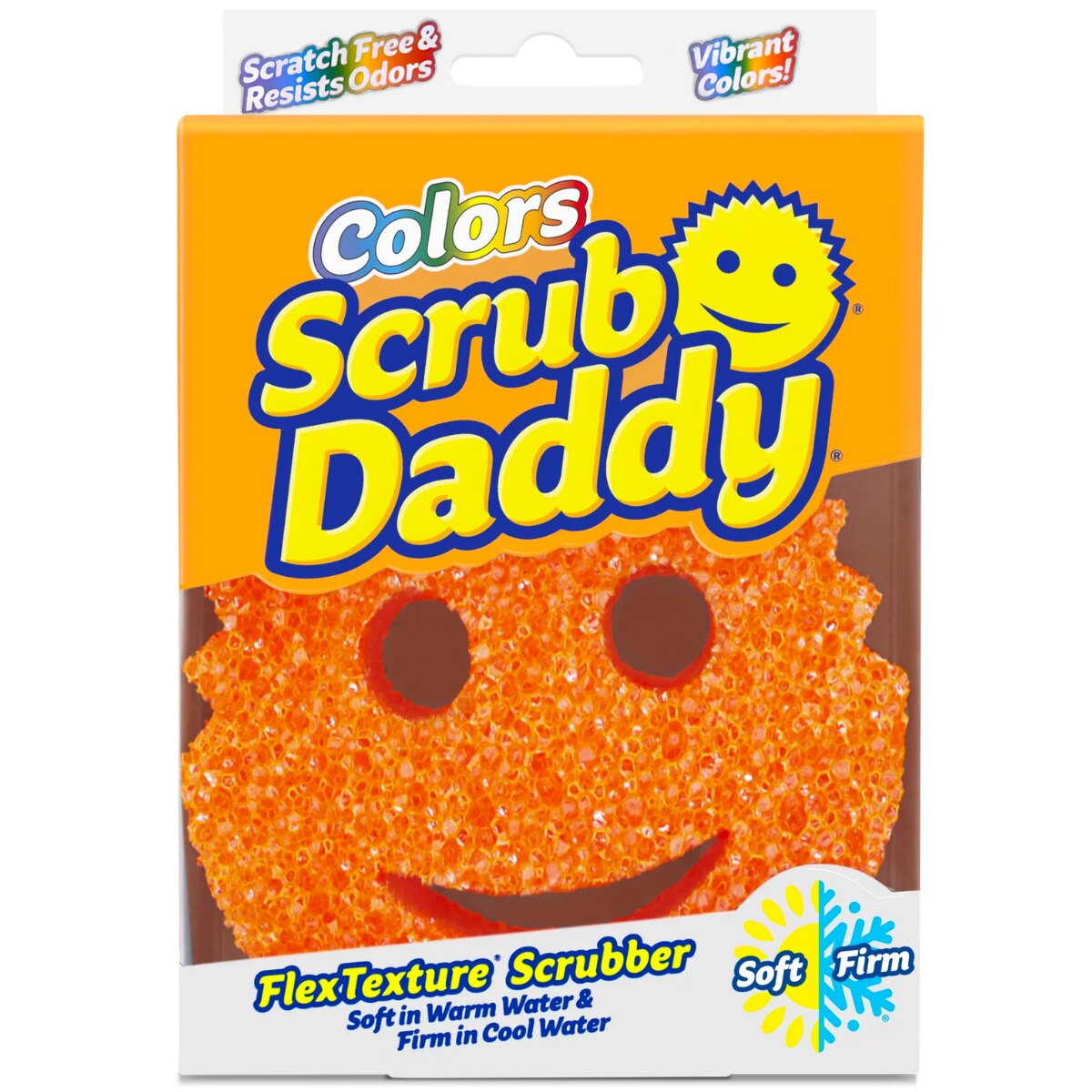 Burete Scrub Daddy Colors, Portocaliu, 10 x 10 cm - eMAG.ro