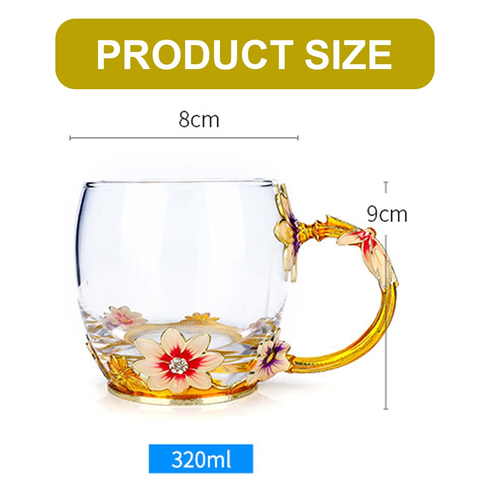 Ceasca de cafea cu lingurita, GelldG, Sticla, 320 ml, Transparent - eMAG.ro