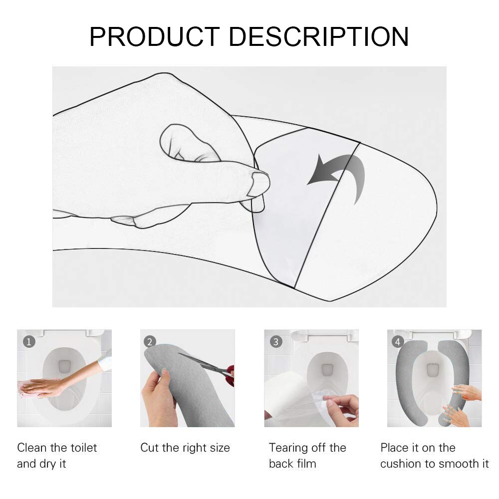 Husa colac WC, Plus, Gri - eMAG.ro