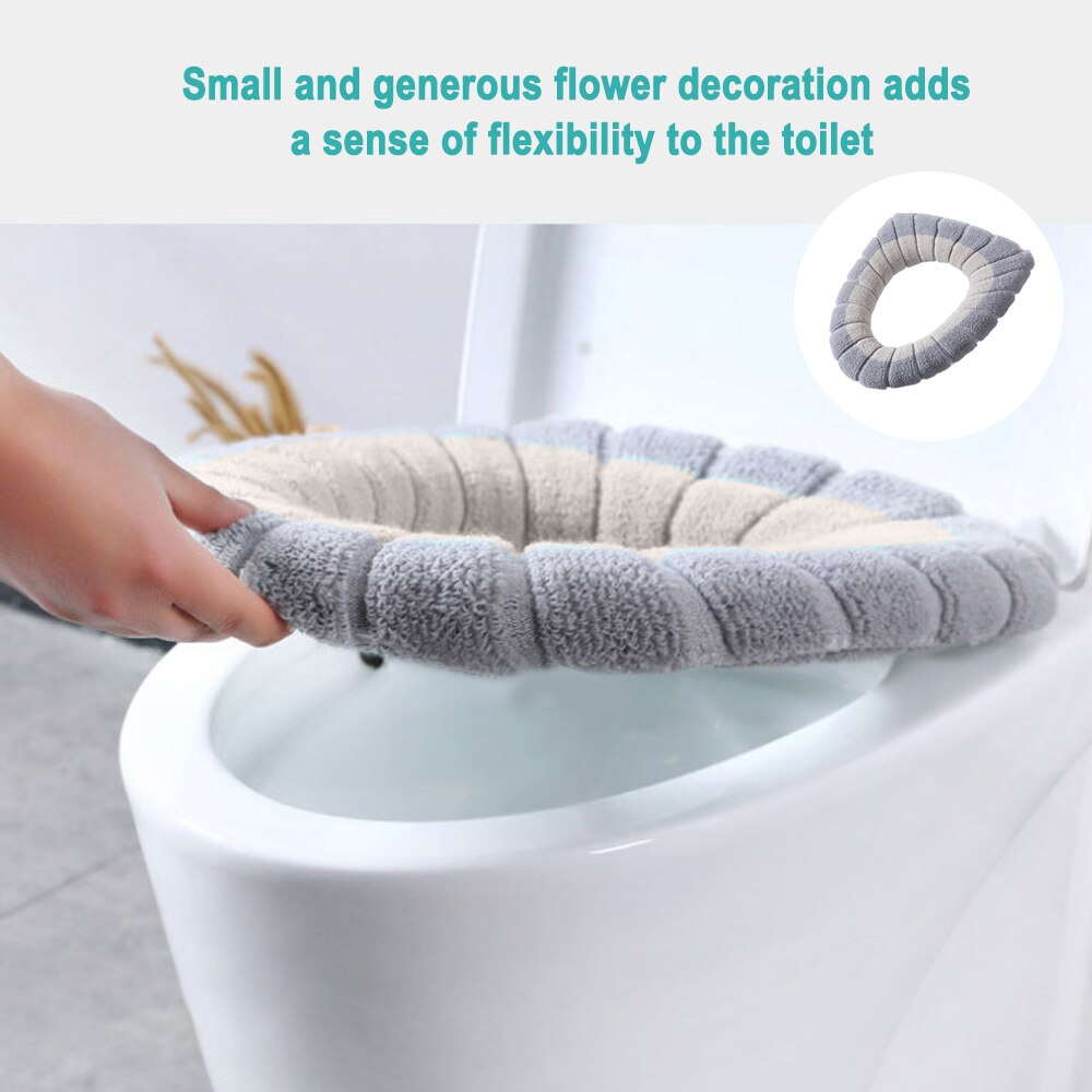 Set 2 huse colac WC Cozevdnt, Acril, 36x44cm, Multicolor - eMAG.ro