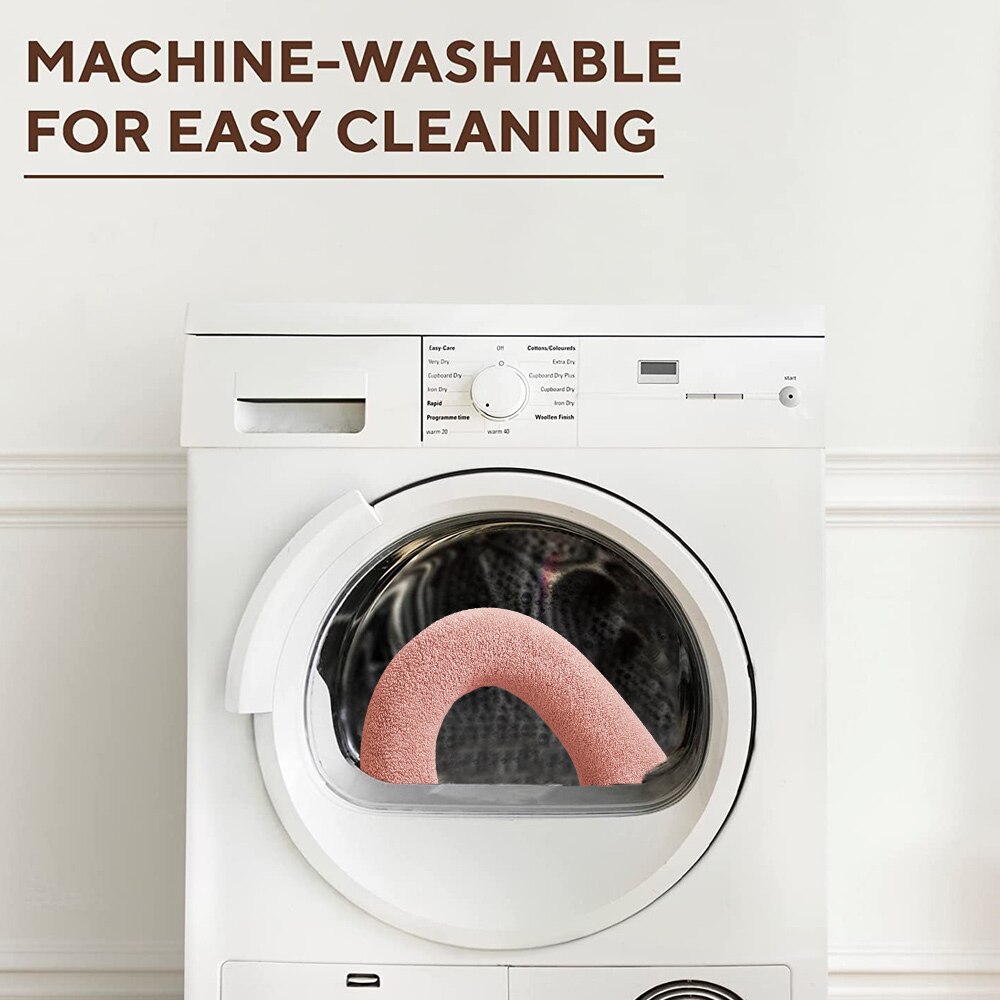 Set de 2 huse colac WC, Textil, Bej/Roz - eMAG.ro