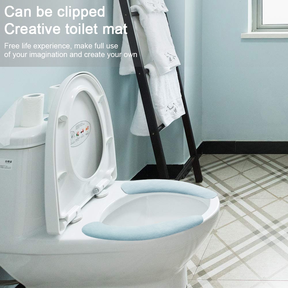 Set 4 perechi huse colac WC Cozevdnt, Poliester, Multicolor - eMAG.ro