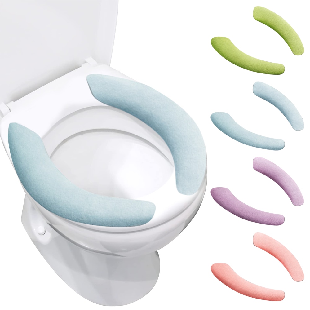 Set 4 perechi huse colac WC Cozevdnt, Poliester, Multicolor - eMAG.ro