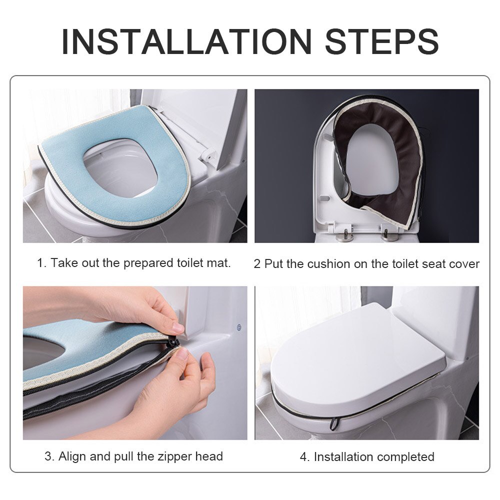 Set 2 huse colac WC Cozevdnt, Poliester, Roz - eMAG.ro