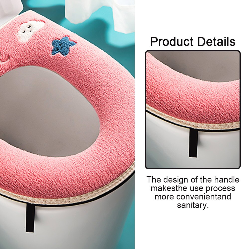 Set 2 huse colac WC Cozevdnt, Poliester, Roz - eMAG.ro