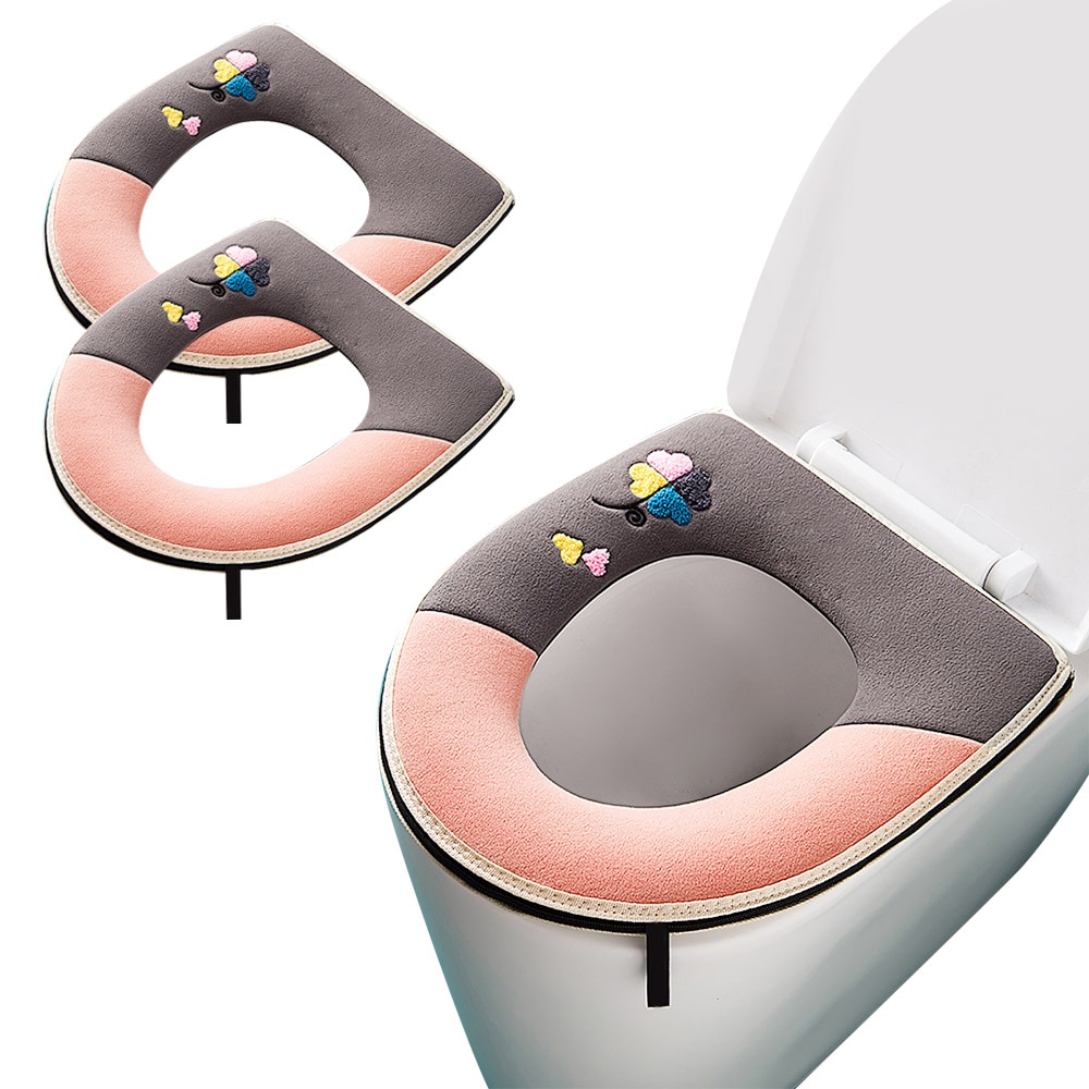 Set 2 huse colac WC Cozevdnt, Poliester, Multicolor - eMAG.ro