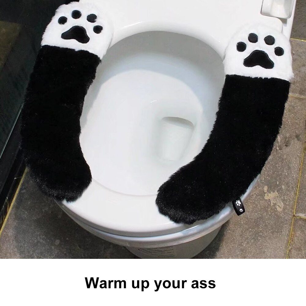 Set husa colac WC Cozevdnt, Bumbac, Negru - eMAG.ro