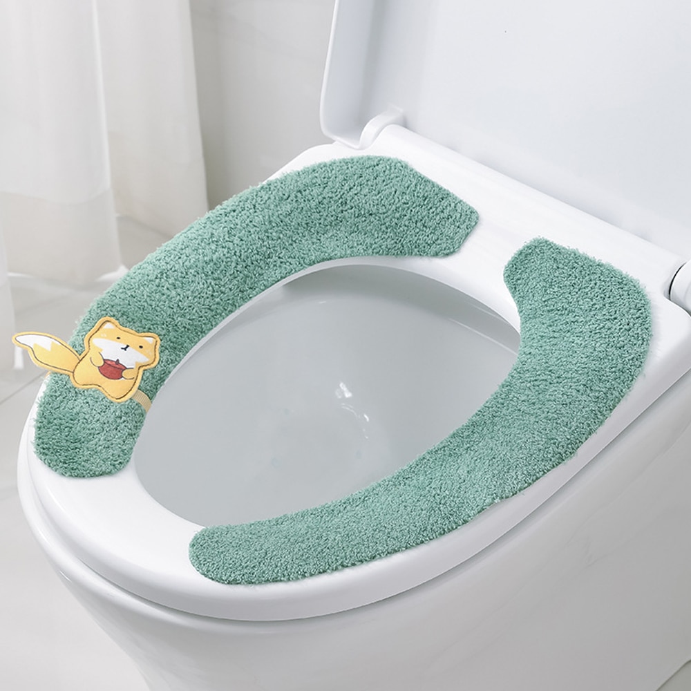 Huse colac WC, Textil, Verde - eMAG.ro