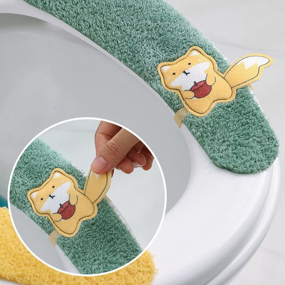 Huse colac WC, Textil, Verde - eMAG.ro