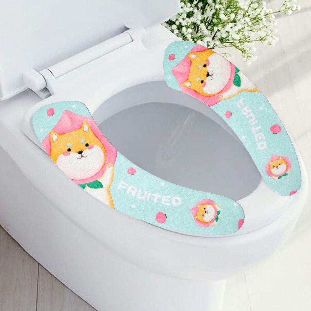 Huse colac WC, Textil, Albastru - eMAG.ro