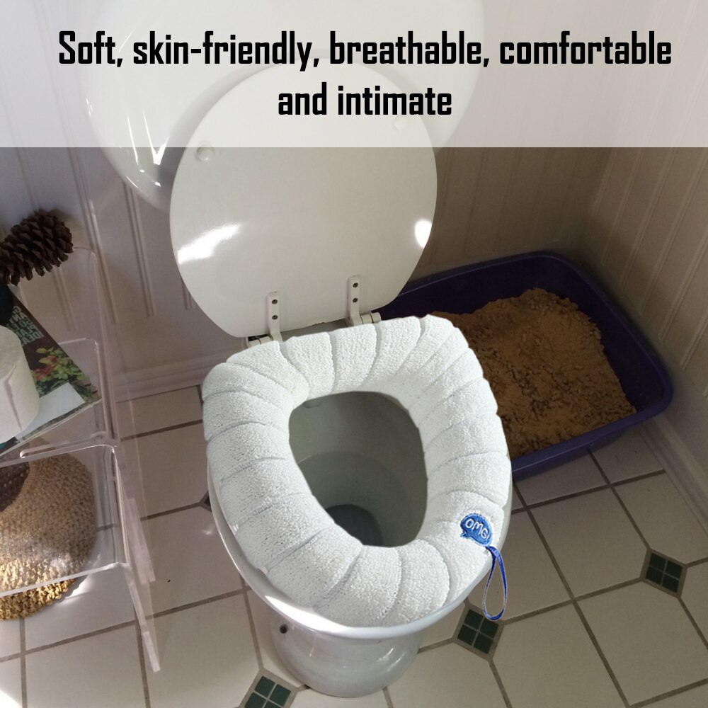 Husa colac WC Cozevdnt, Poliester, Alb - eMAG.ro