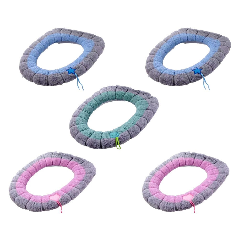 Set 5 huse colac WC Cozevdnt, Poliester, 36x44cm, Multicolor - eMAG.ro