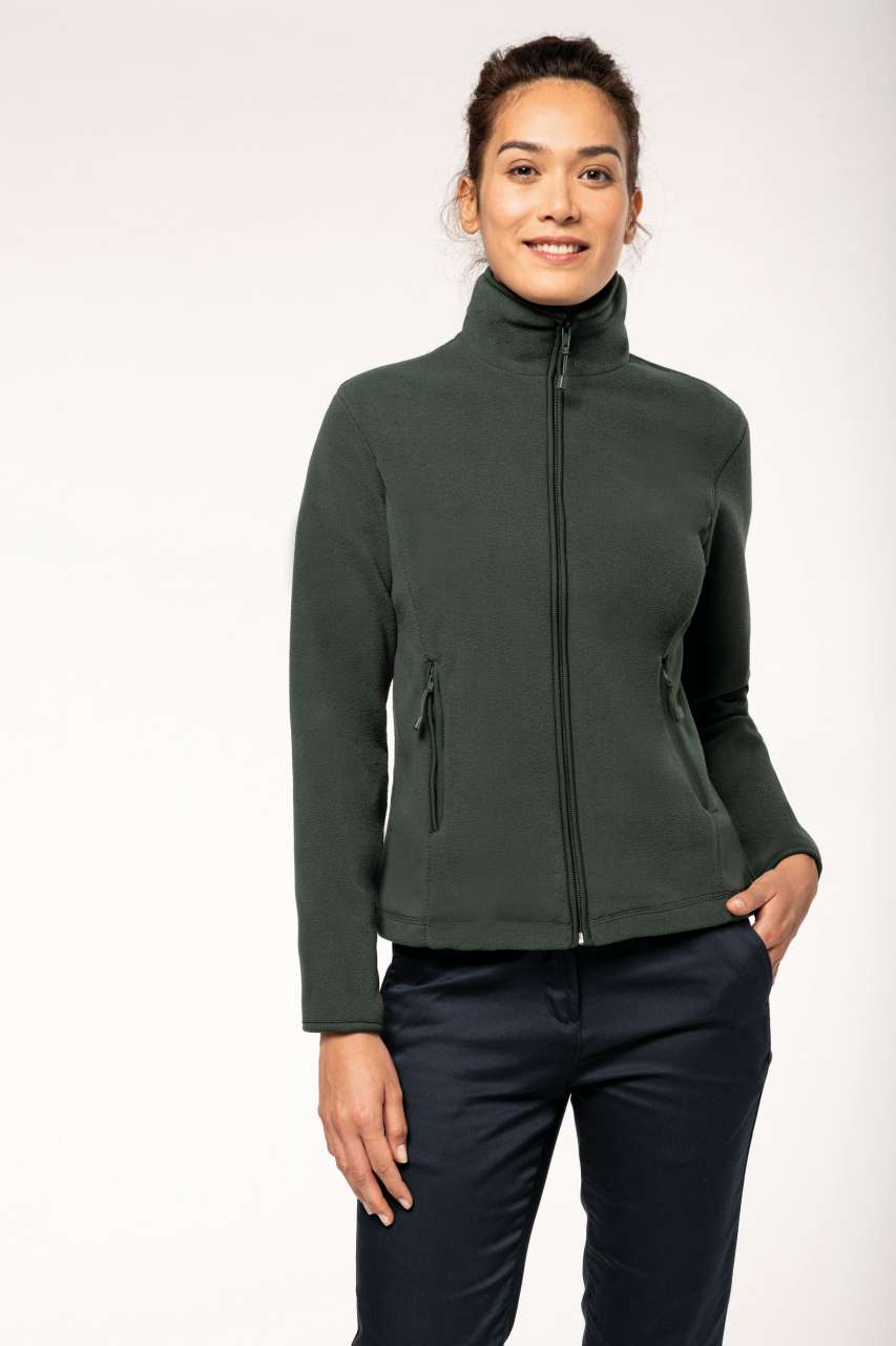 Hanorac fleece pentru dama, Verde inchis, 2XL - eMAG.ro