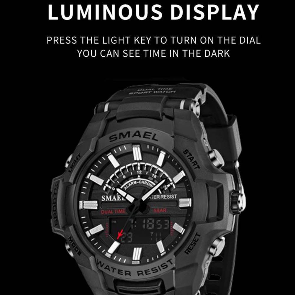 Ceas barbatesc Sport Active, Dual Time, Afisaj Digital Analog ...