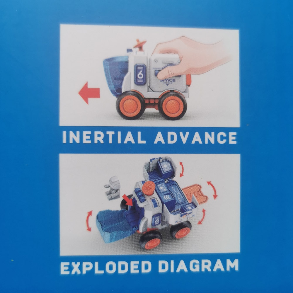 Vehicul Spatial gen Rover Mars Explorer cu Astronaut inclus, 15cm, Motor pe inertie, se deschid ...