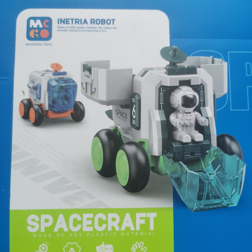 Vehicul Spatial gen Rover Mars Explorer cu Astronaut inclus, 15cm, Motor pe inertie, se deschid ...