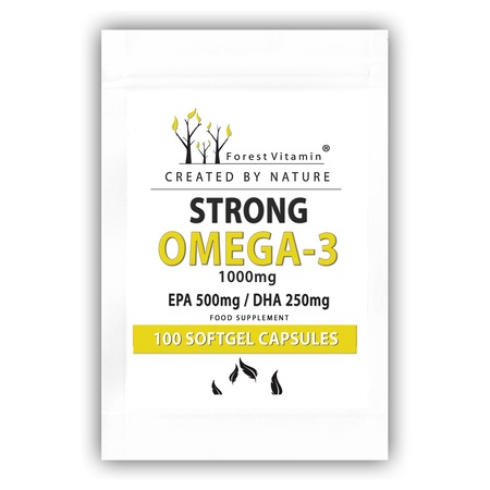 Omega-3 PUTERNIC 1000 mg – EPA 500 mg, DHA 250 mg – 100 capsule moi ...
