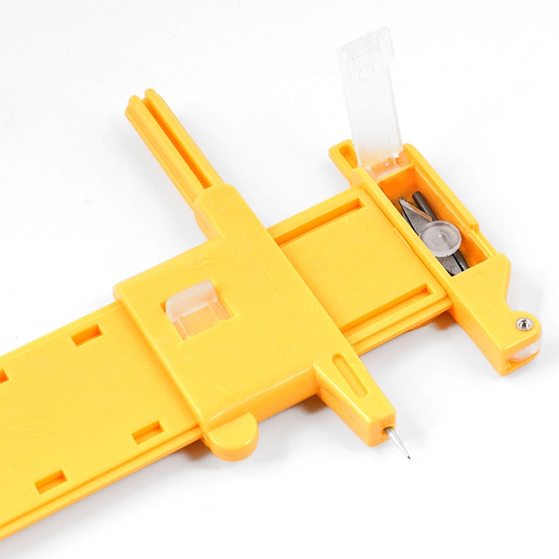 Cutter compas hartie, Plastic, 1-15 cm, Galben - eMAG.ro