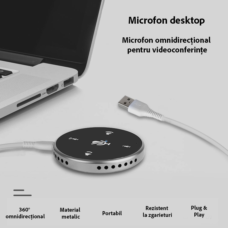 Microfon pentru Conferinte USB, VENTART, cu Difuzor, PC/Telefon ...