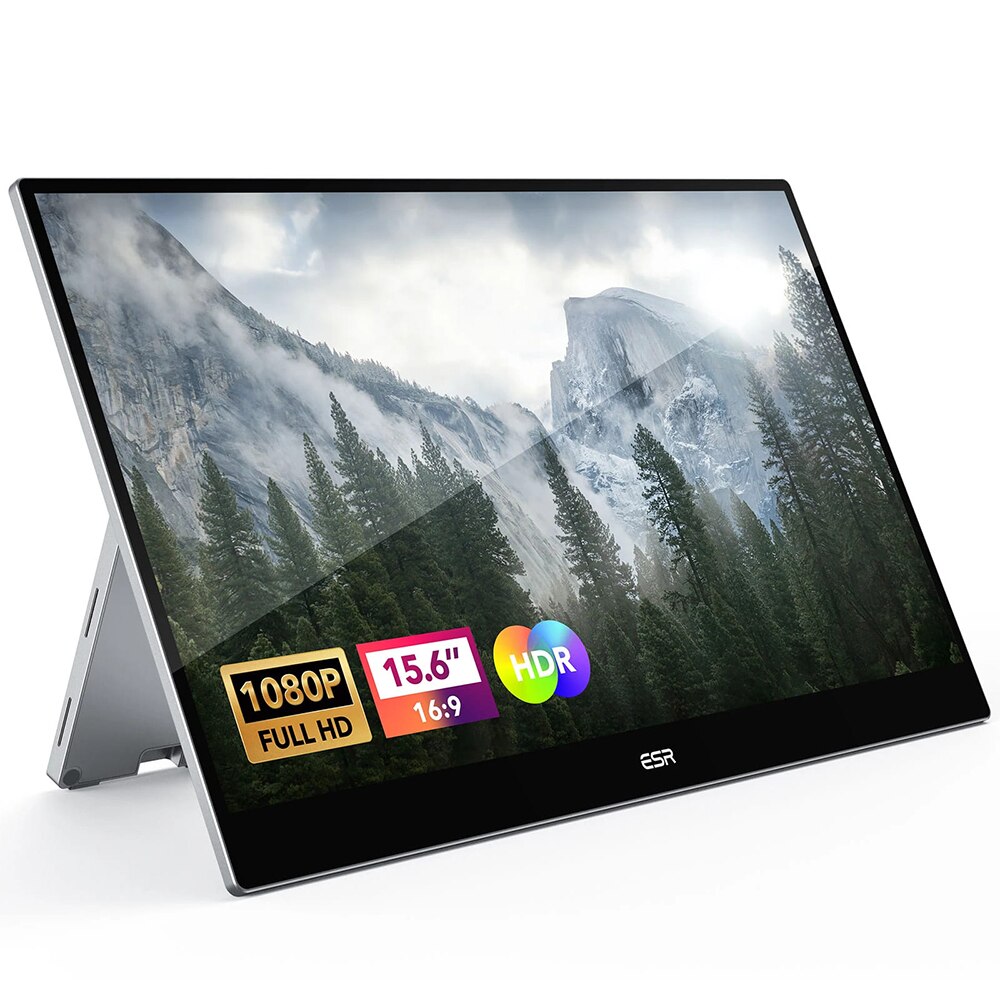 Monitor portabil ESR Full HD, 15.6 inch, 178°, 60 fps, HDR, culori vii ...