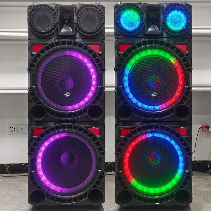 Boxa Bluetooth Mare, 2 difuzoare de 15", Microfon inclus, Bass Puternic ...