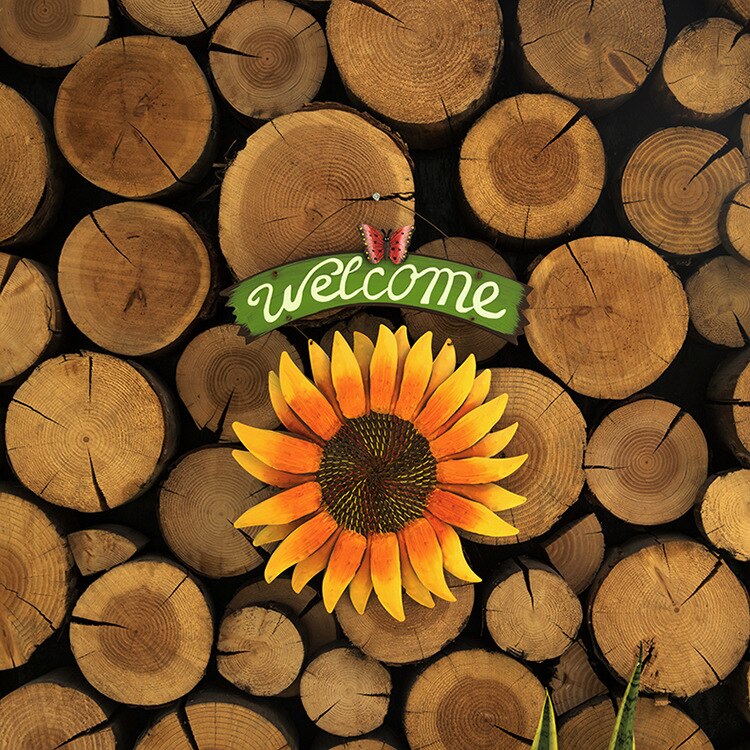 Decoratiune perete Welcome, Metal, Multicolor - eMAG.ro
