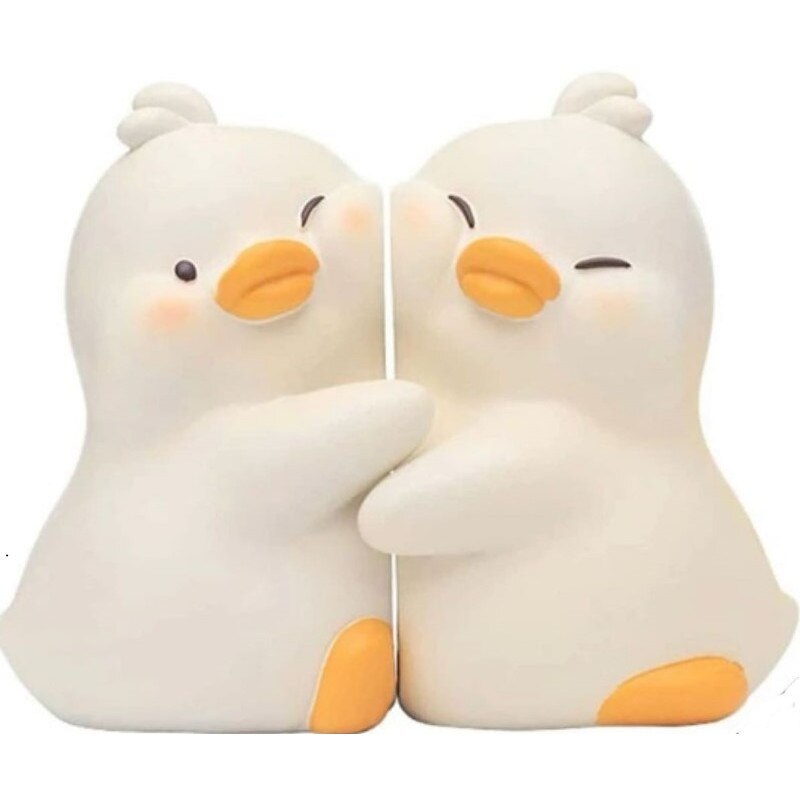 Set 2 suporturi carti/opritor, figura ratusca, rasina, alb, 170x130x100 ...