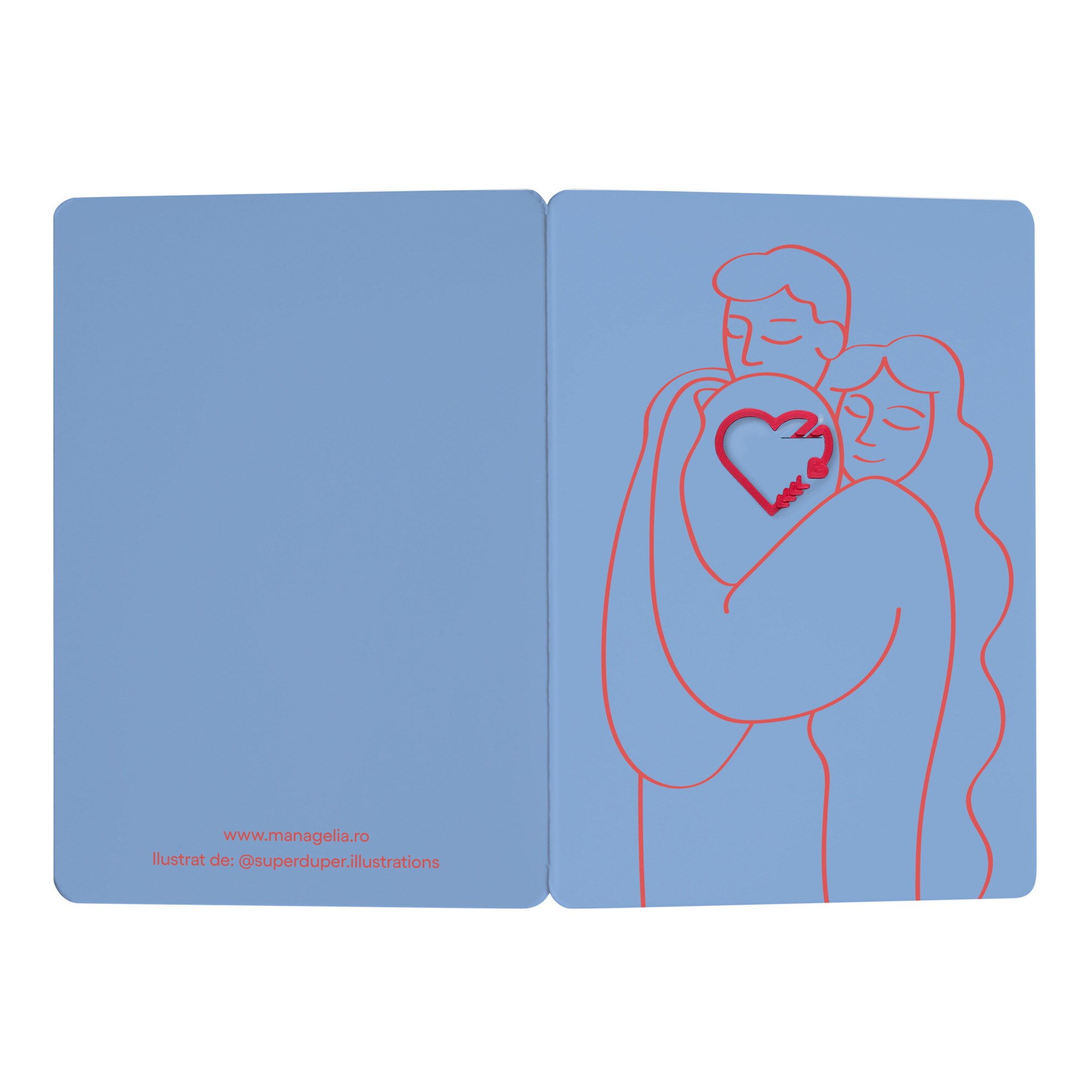 Felicitare Hug You cu semn de carte sageata inima rosie 10x15,5cm - eMAG.ro
