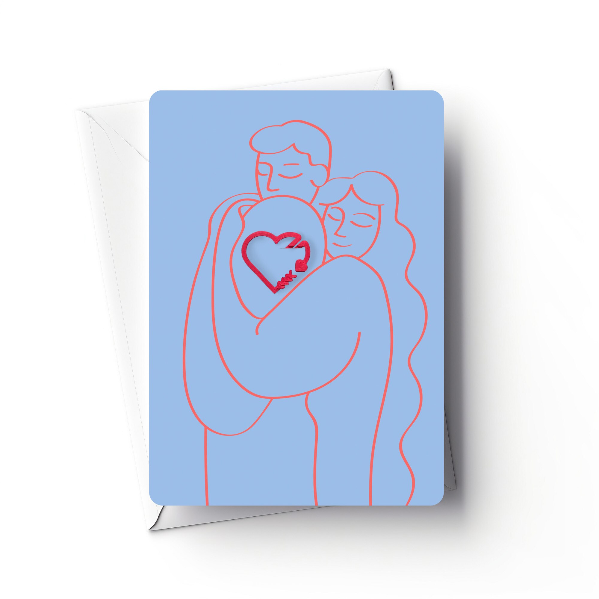 Felicitare Hug You cu semn de carte sageata inima rosie 10x15,5cm - eMAG.ro