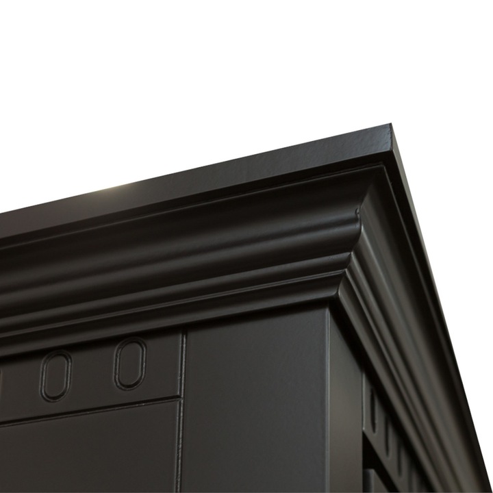 Comoda Bar Saint Tropez Cu 2 Usi Si 2 Sertare Negru, Vopsit, 111 Cm ...