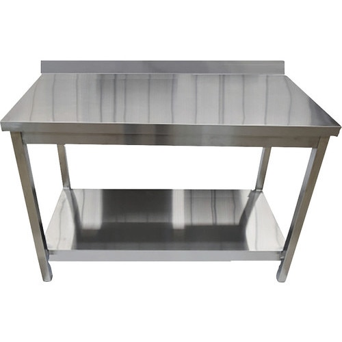 Masa Inox cu Rebord cu 1 Polita 60x60x85 cm - eMAG.ro