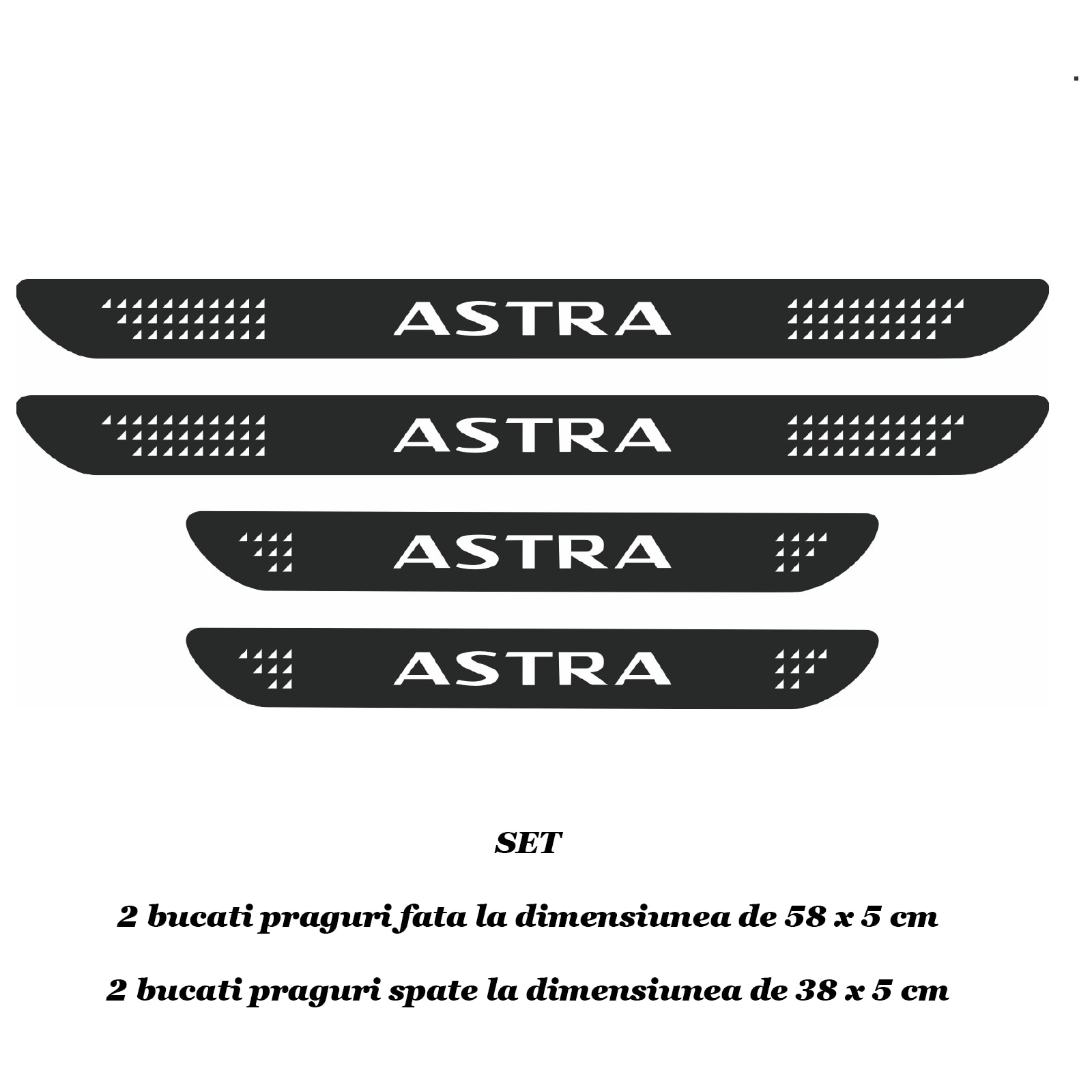 Set 4 protectii praguri auto autoadezive Astra, Alb - eMAG.ro