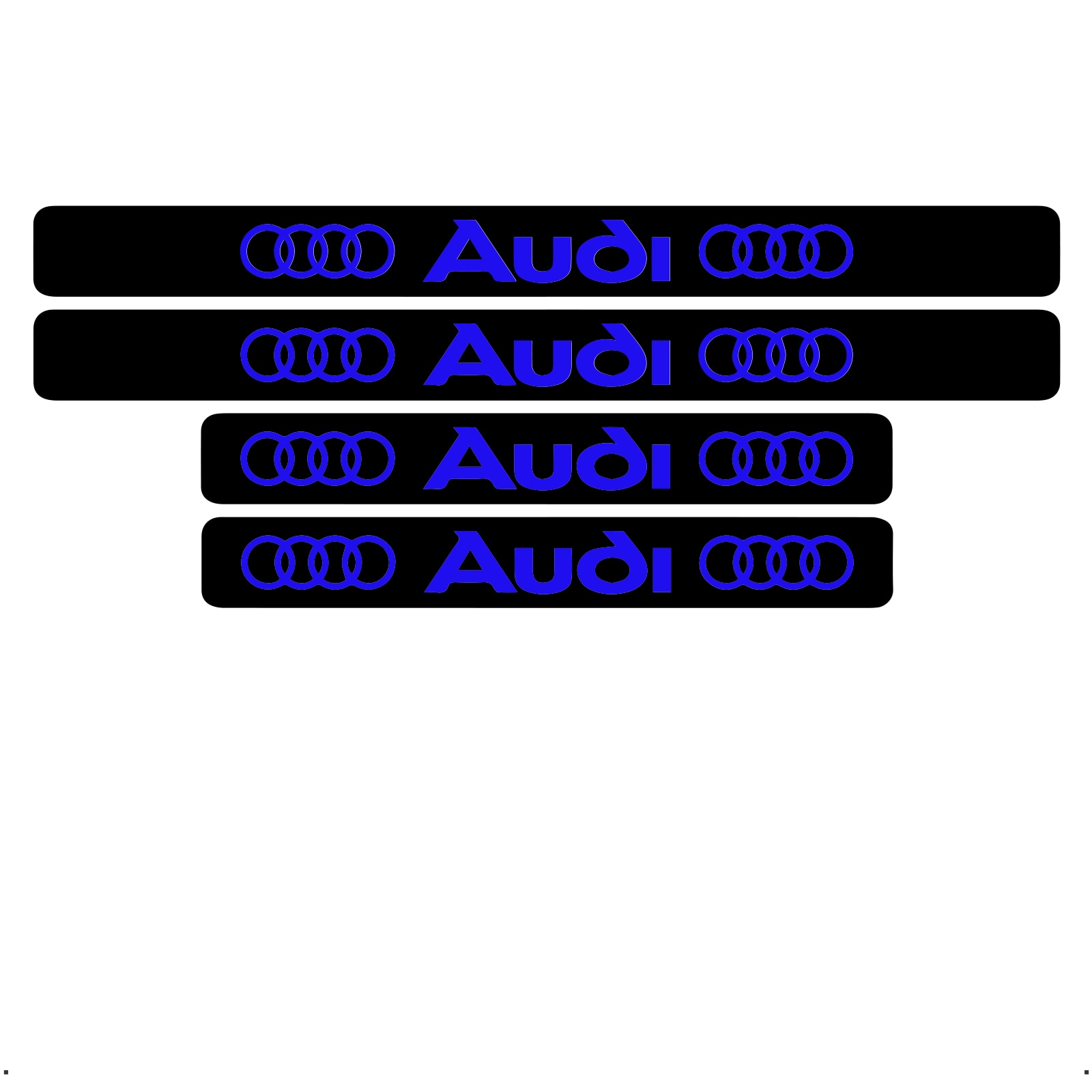 Set 4 protectii praguri auto autoadezive Audi, Albastru - eMAG.ro