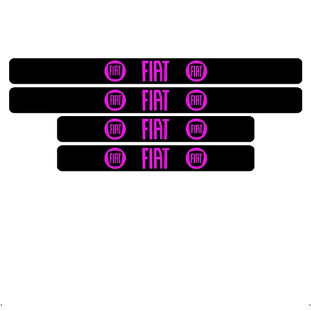 Set 4 protectii praguri auto autoadezive Fiat, Roz - eMAG.ro
