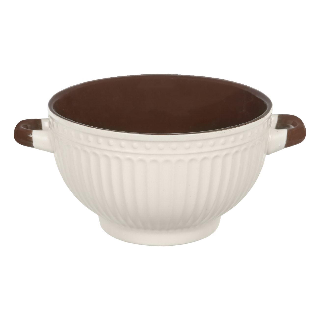 Set boluri supa, 4 piese, 650 ml, Ceramica, Bej - eMAG.ro