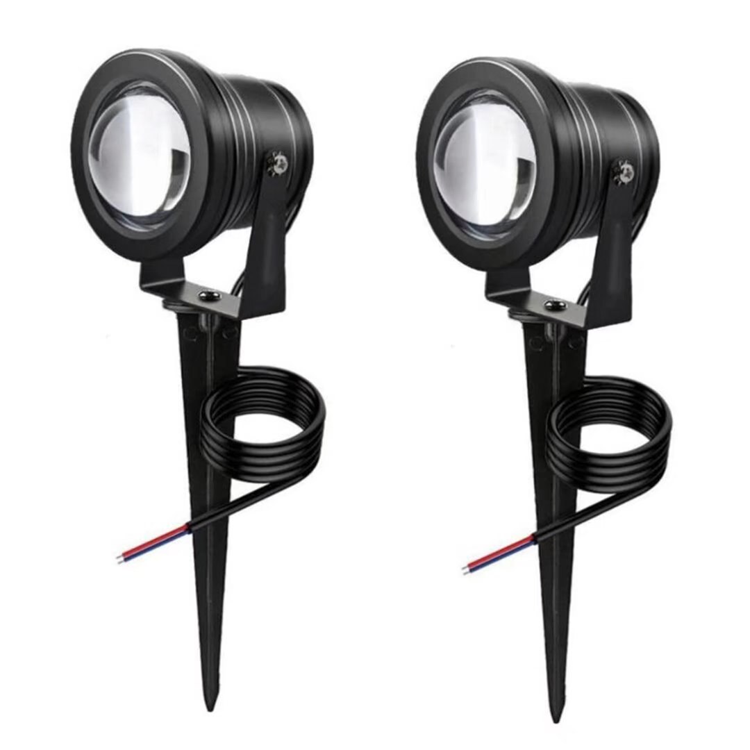 Set 2 lampi de gradina, Inox/Aluminiu, 10 W, IP65, 700 lm, Negru - eMAG.ro