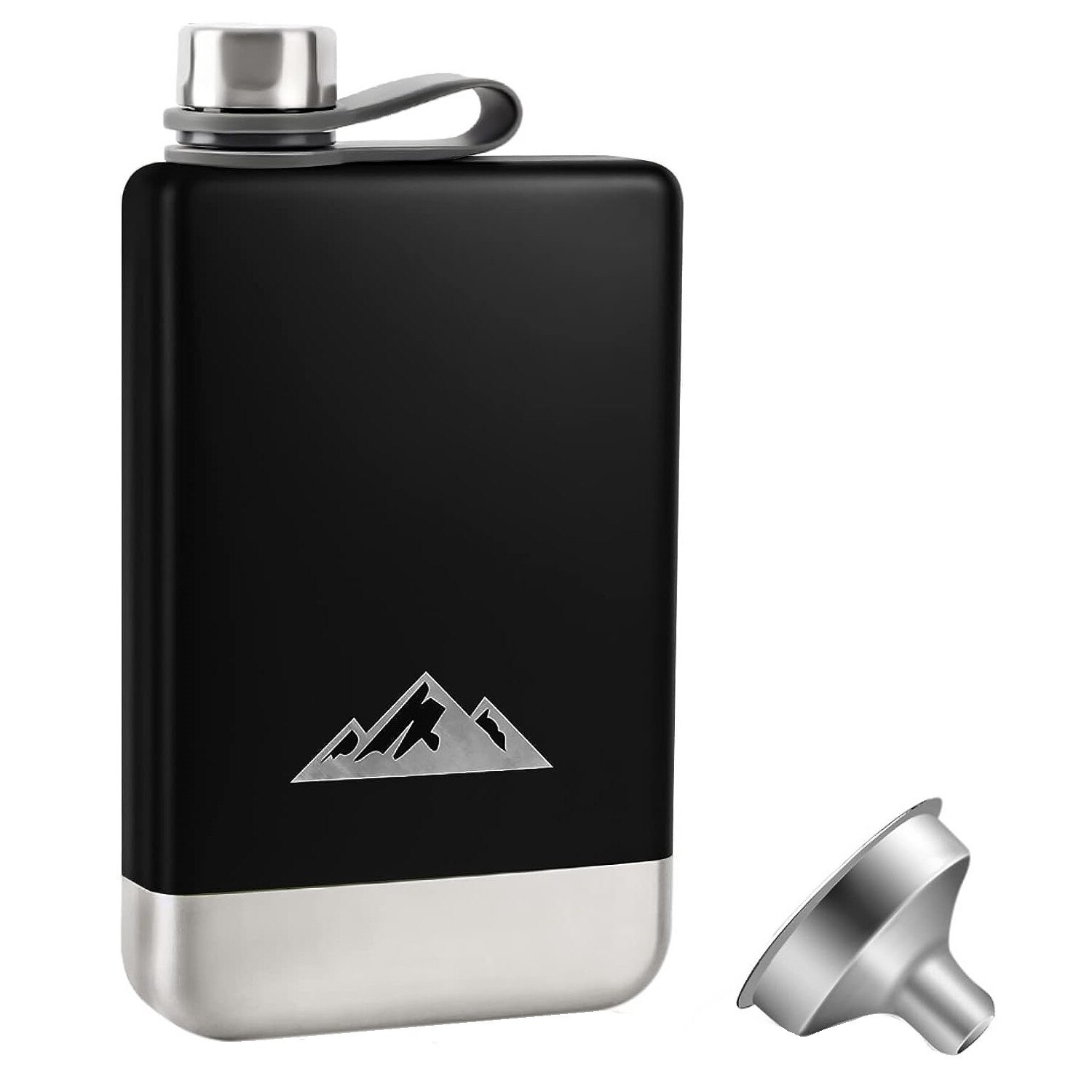 Plosca inox pentru alcool, 227 ml, negru - eMAG.ro