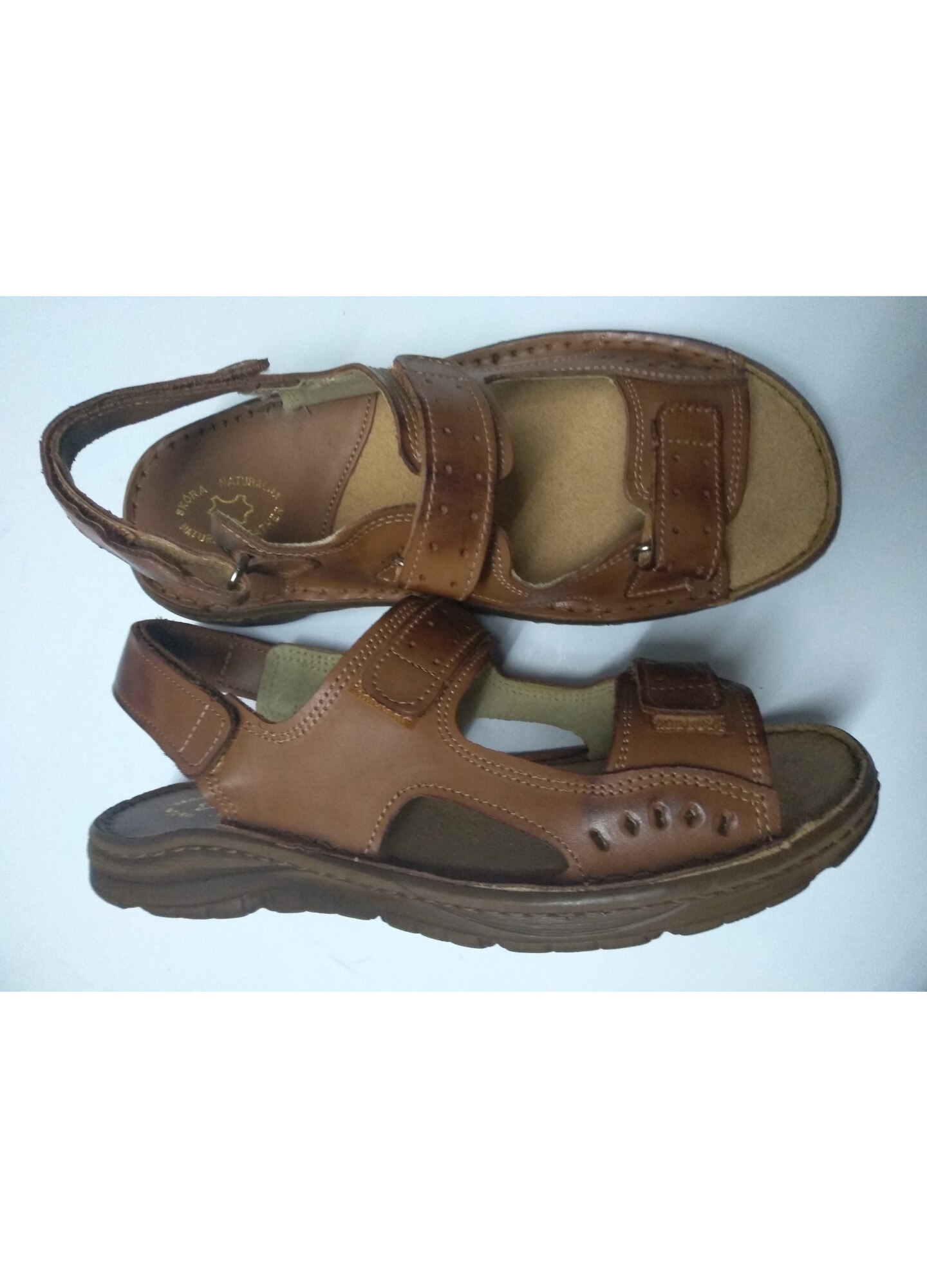 Sandale barbati din piele naturala, Todlanas, Maro, 43 - eMAG.ro