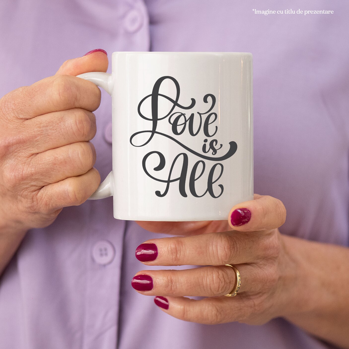 Чаша с романтично послание Love Is All, Dragostea E Totul, Partner ...