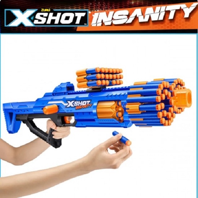 Arma de jucarie X−Shot Insanity Berzerko 8 Shot S1, Zuru, 48 cartuse ...
