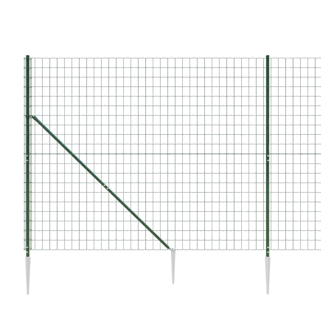 Gard plasa de sarma cu tarusi de fixare vidaXL, verde, 2x10 m 22.75 kg ...