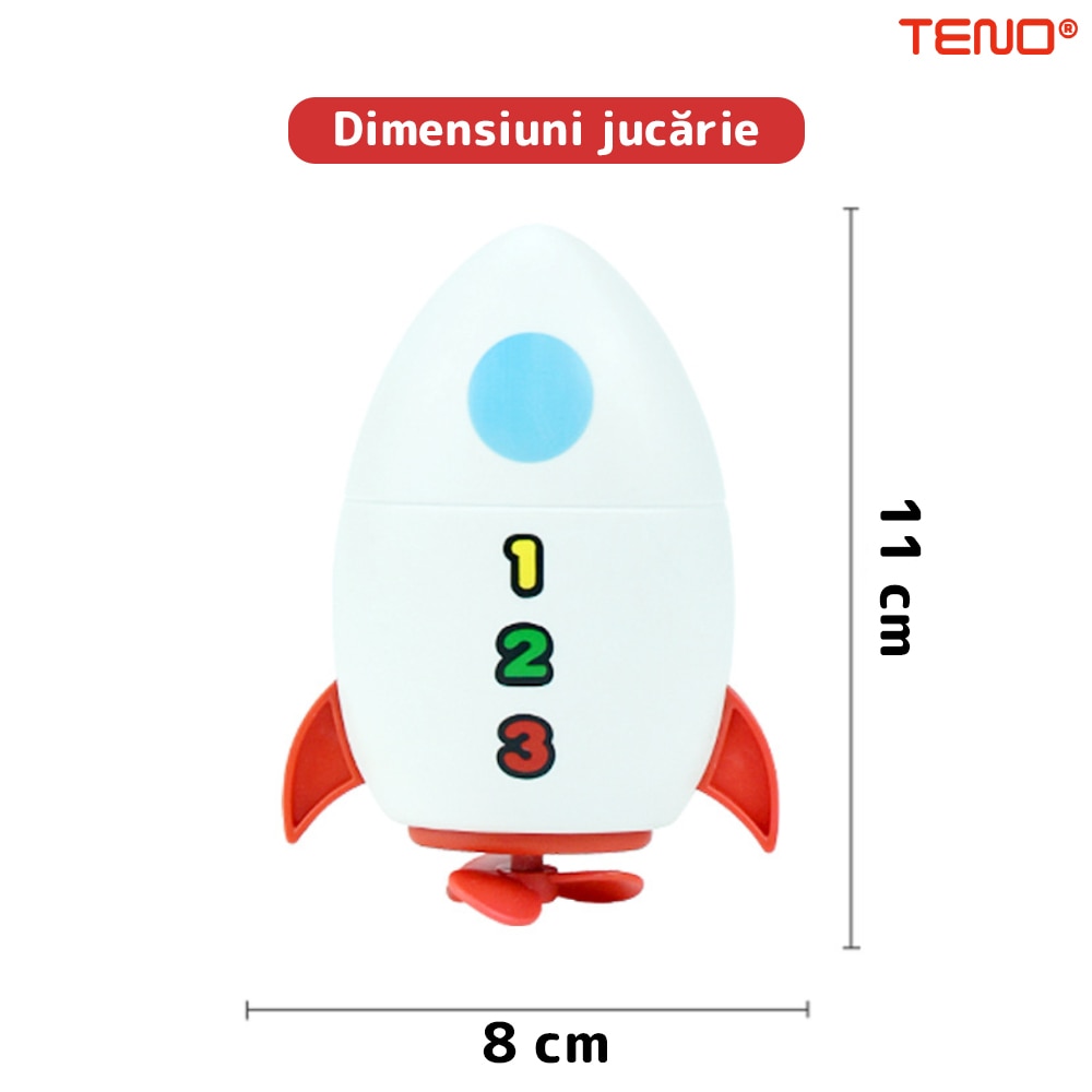 Jucarie de Baie pentru Copii Teno®, Racheta Inotatoare, interactiva ...