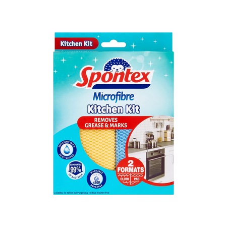 Комплект от 2 кърпи, Spontex, от микрофибър - eMAG.bg