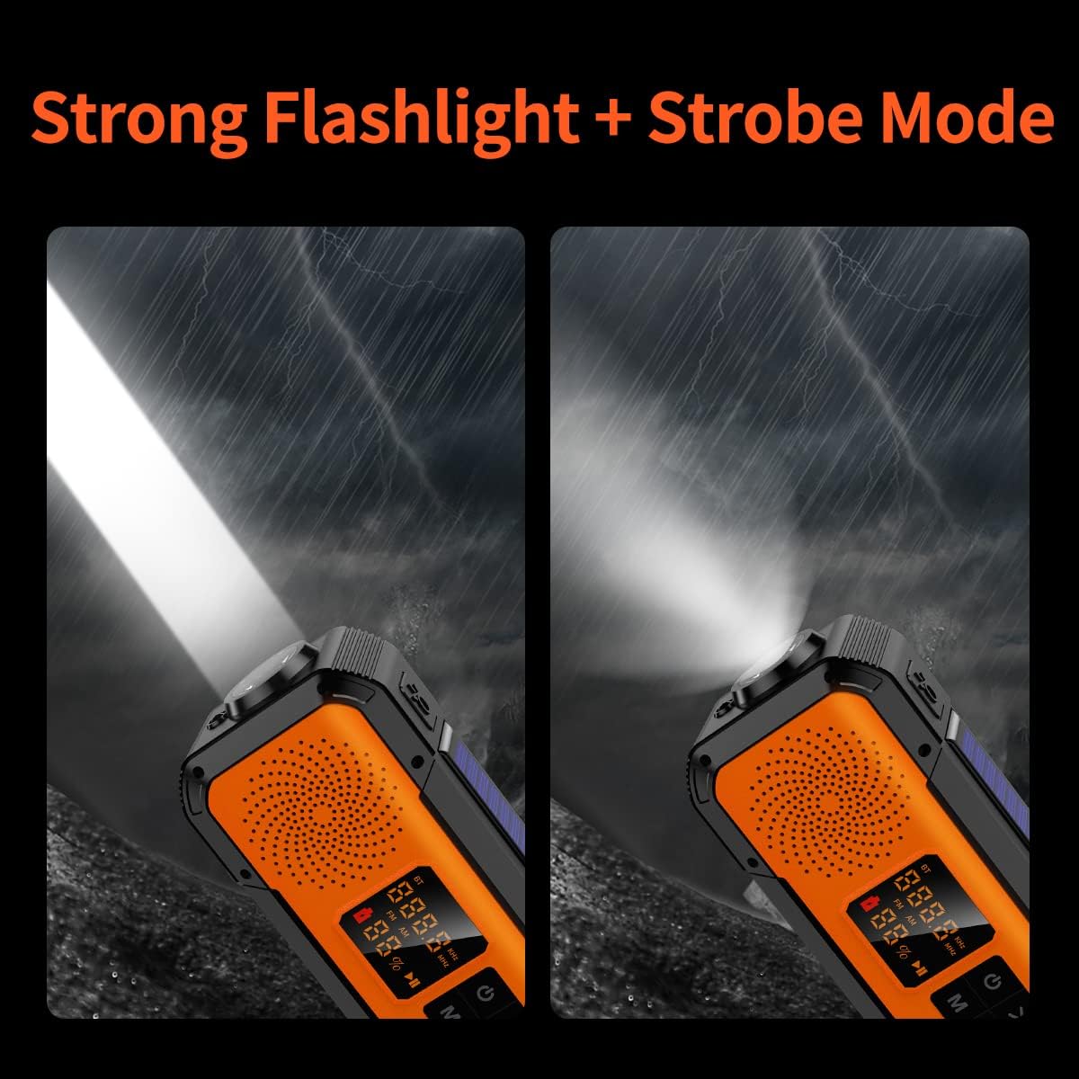 Radio portabil multifunctional AM-FM, ZEEVOS, cu incarcare solara si ...