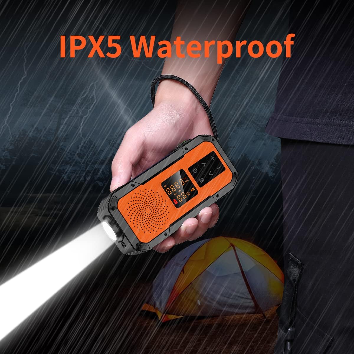 Radio portabil multifunctional AM-FM, ZEEVOS, cu incarcare solara si ...