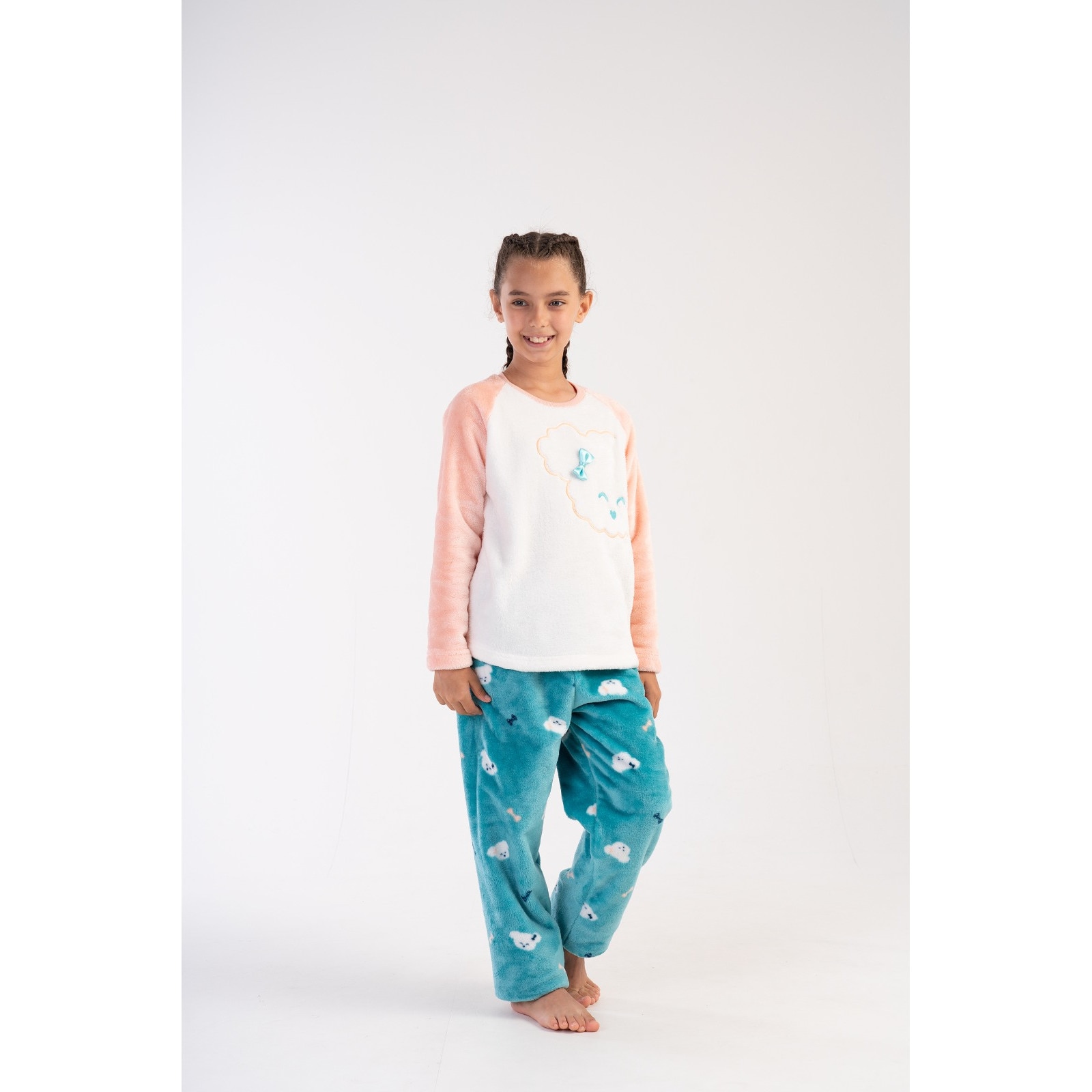 Pijamale copii fetite, Vienetta, soft & pure, model Norisori - eMAG.ro