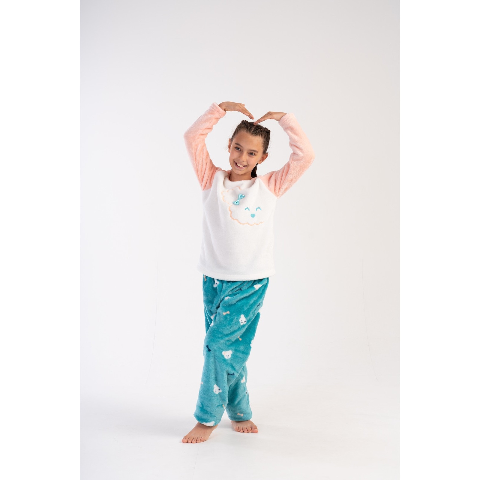 Pijamale copii fetite, Vienetta, soft & pure, model Norisori - eMAG.ro