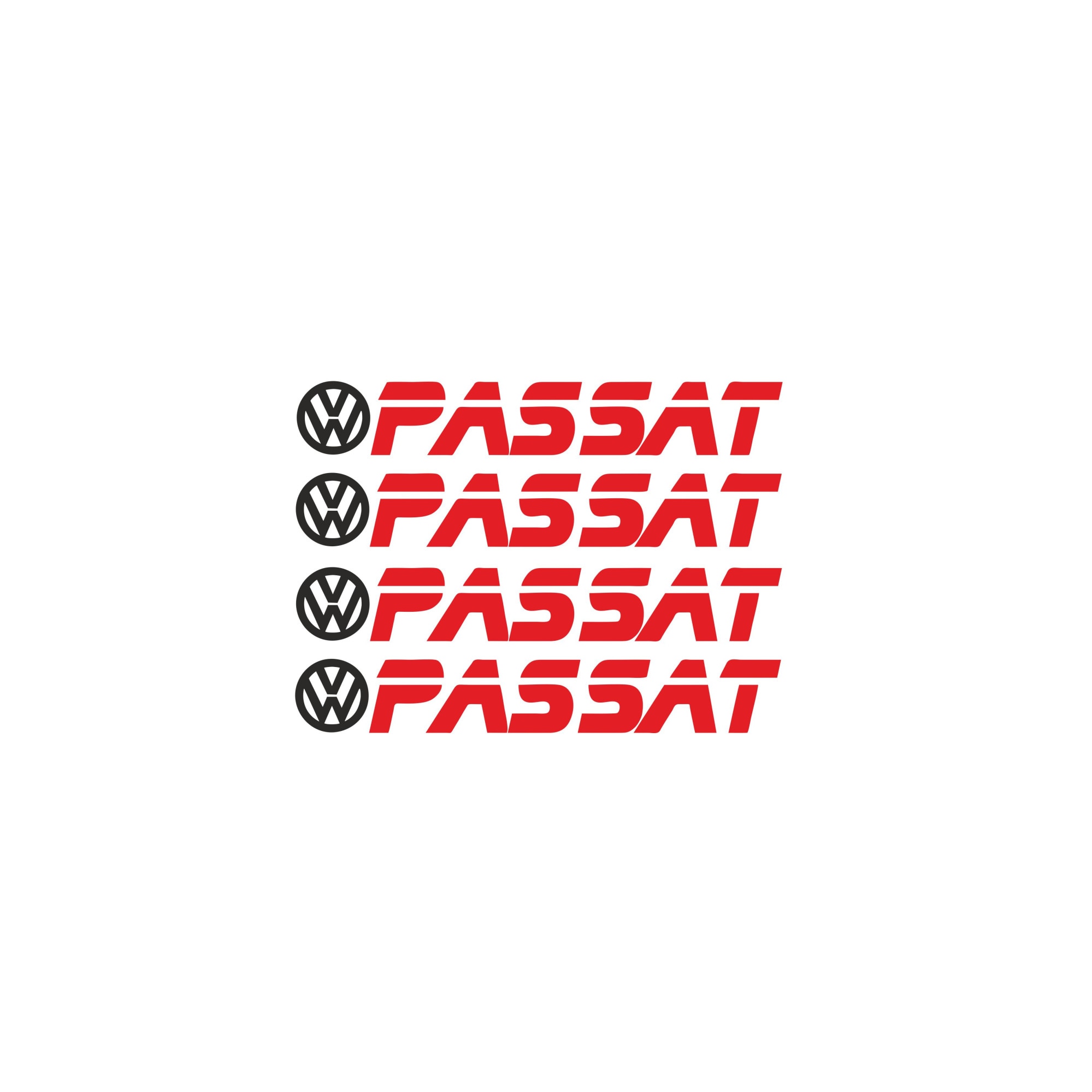 Set stickere auto - manere usa - Volkswagen PASSAT, VW, rosu-negru ...