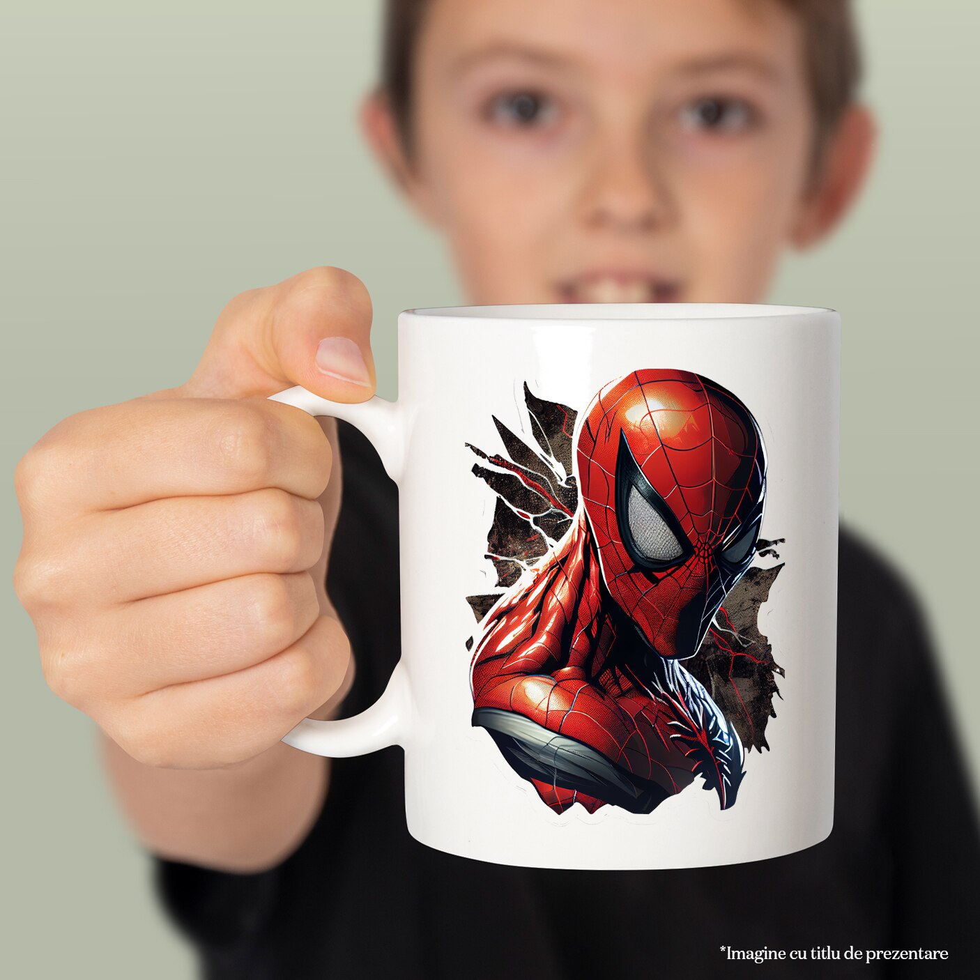 Cana Cu Portret Spider Man, Desene Animate Omul Paianjen, Comics, Super ...